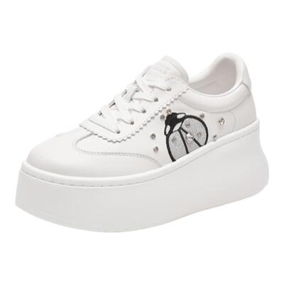 思加图厚底增高板鞋小白鞋休闲鞋