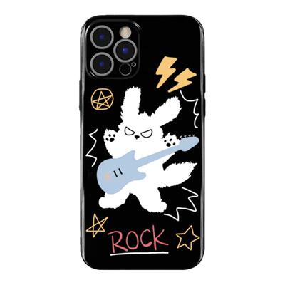 摇滚猫咪手机壳安卓iPhone亮面