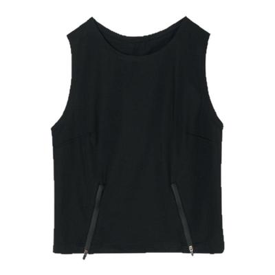 OUTCIRCS衣摆拉链针织运动背心