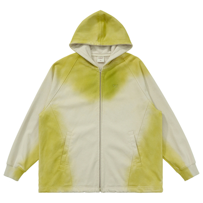 做旧渐变街头潮流卫衣开衫外套男