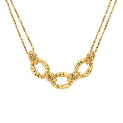 宝S龙中古双层蛇项链金色本命年