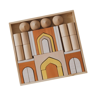 avdar进口木制玩具城堡儿童益智