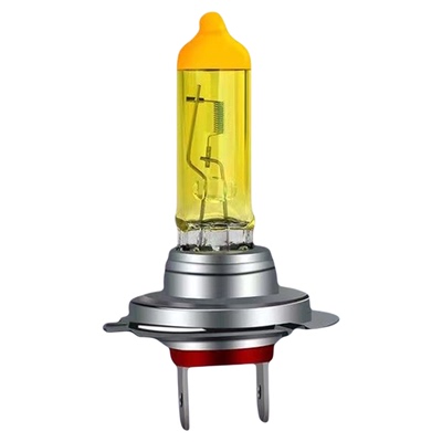 汽车200W三色led大灯黄金光H7超亮9005灯泡H11远光近光H4雾灯9006