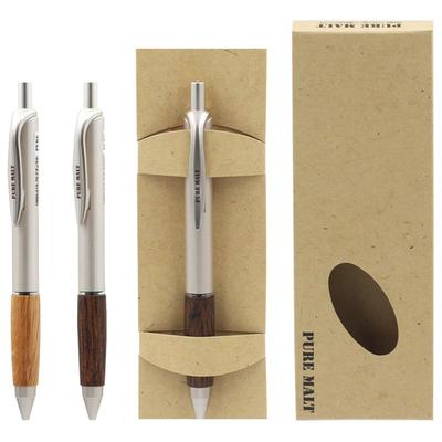 三菱日本考试进口复古木纹中性笔