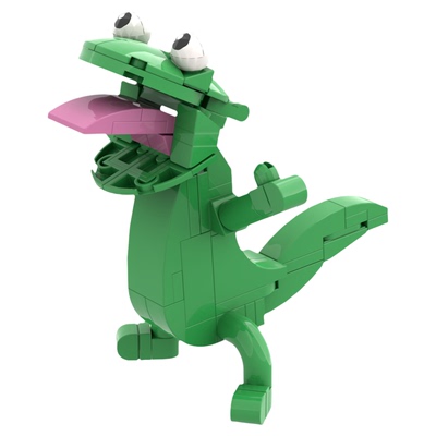 河狸变身计划LizardTom积木摆件