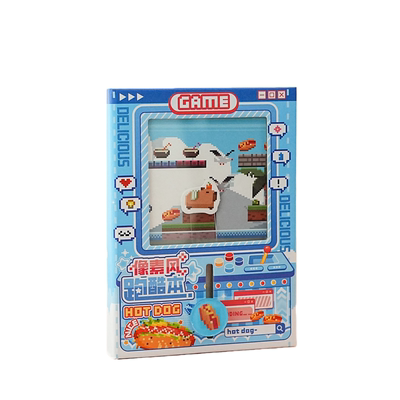 趣味笔记本像素风跑酷游戏机口袋本彩页机关本手账本抓娃娃安静书