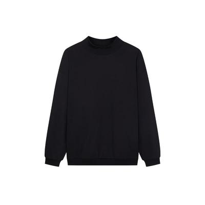 USHI悠时 简洁纯色半高领时尚休闲长袖T恤基础易搭潮流休闲男装