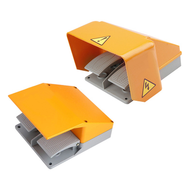 加厚铝壳双踩踏板脚踏开关