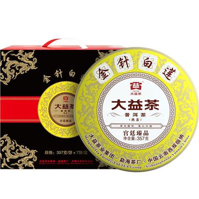大益普洱熟茶金针白莲提装357g*7