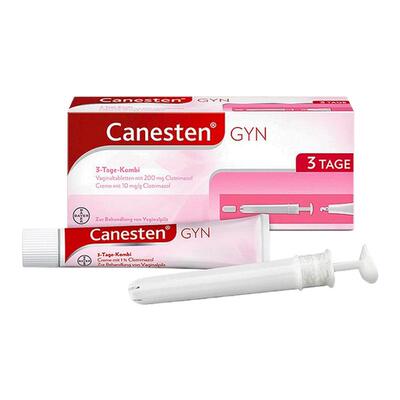 欧洲直邮德国药房Canesten拜耳凯妮汀阴道炎克霉唑药片+乳霜3天装