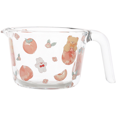 蓝莲花高硼硅玻璃量杯