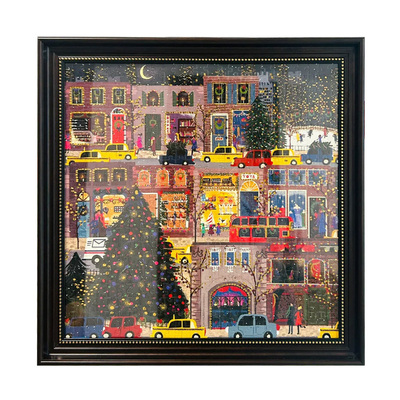 美国进口金箔Galison冬灯拼图相框圣诞节日四季春夏秋冬东灯礼物8