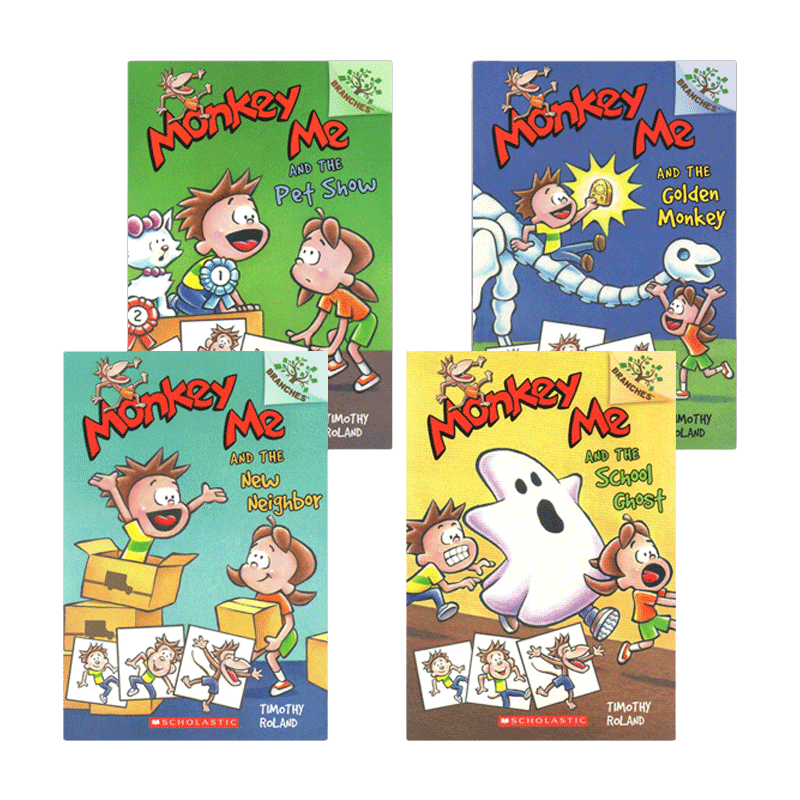 英文原版猴子男孩4册男孩4册