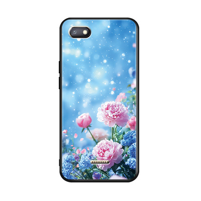 luckrider适用于红米6A手机壳哄米6a保护套HM女m1804c3ce防摔hmi6a花朵A6唯美M1804C3CE玫瑰红谜六A青竹c1804