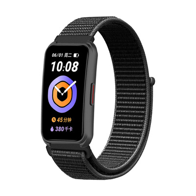 适用于KeepB5/B4Lite表带尼龙回环扣编织运动健身智能手表带keepb5腕带b4替换带b4 Lite环带透气男女款舒服