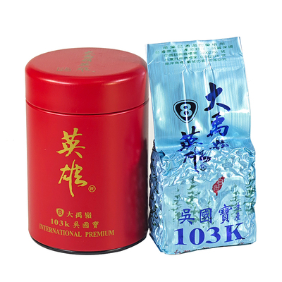 25冬台湾高山乌龙茶叶高冷茶吴国宝英雄103K大禹岭花果香75克罐装