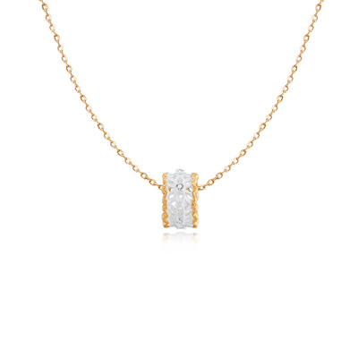 sanswood森吾《末路狂花》蕾丝转运跑环项链女复古镂空分色锁骨链