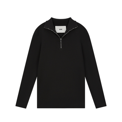 440ME立领半拉链针织毛衣