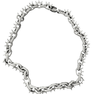 尖刺蛋形链绳索项链o字链手链