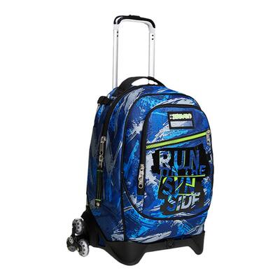 意大利7seven快意青春系列拉杆书包6轮可爬楼34升可拆卸双肩背包