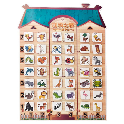 幼儿园数学区方位认知排序教具认识门牌号上下左右儿童益智玩具