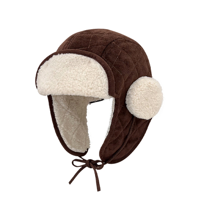 冬季骑车防寒保暖羊羔绒雷锋帽