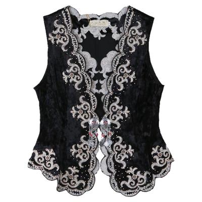 新疆舞蹈演出服马甲哈萨克族服装