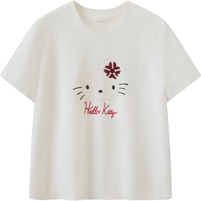 【Hello Kitty合作】【卢昱晓同款】播26秋新品印花T恤BDT3YD3251