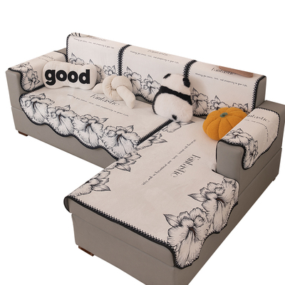 秋冬新款沙发垫防猫抓沙发盖布轻奢高级感防滑三座一贵妃沙发垫子