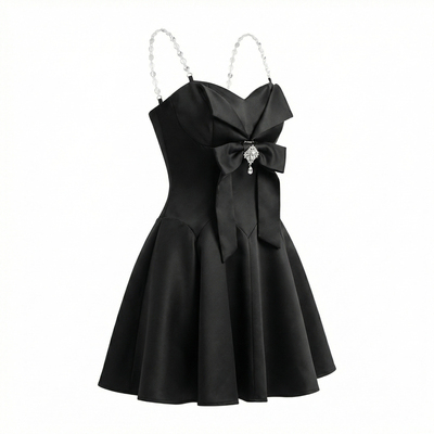 设计感气质显瘦连衣裙吊带短裙