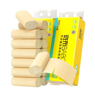 斑布竹纤维78克30卷卷纸