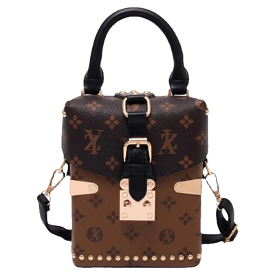 Clean Knоck包包女2026新款时尚老花水桶包手提盒子包百搭斜挎包