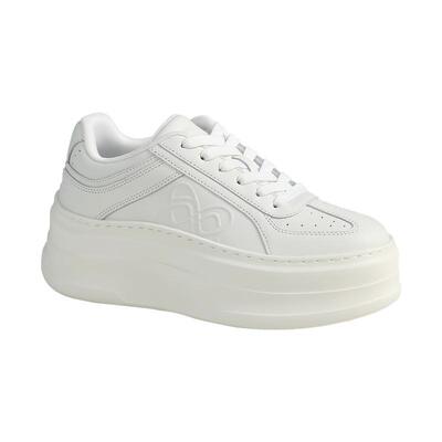 明星同款ANN女士厚底增高小白鞋