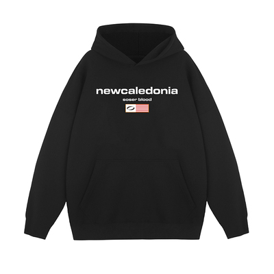 绒面印花SOSER潮连帽卫衣