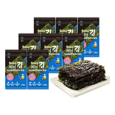 清净园橄榄油海苔16g即食包饭拌饭海苔紫菜片儿童海味零食小袋装