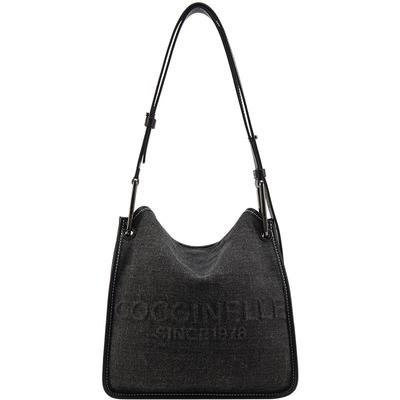 意大利品牌织物真牛皮革女包