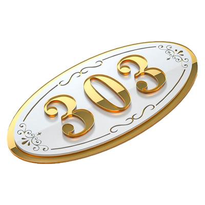 致彩优亚克力镜面金门牌号高档