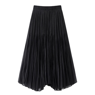 艾诺丝尚忆压褶裙百褶网纱半身裙