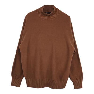 A21女装宽松半高领套头长袖线衫