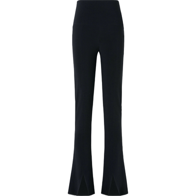 【折扣】Norma Kamali 女黑色弹力微喇紧身喇叭裤休闲裤