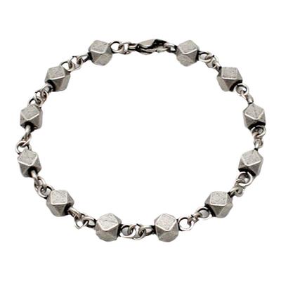 棱石钛钢手链男复古做旧手饰