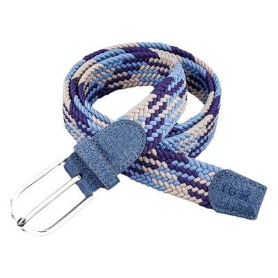 腰带帆布女松紧编织百搭