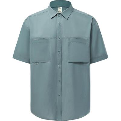 本来BENLAI男士凉感抗皱工装衬衫2025秋季新款短袖衬衣BRL250003