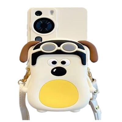 零钱包斜跨挂绳苹果手机壳可爱