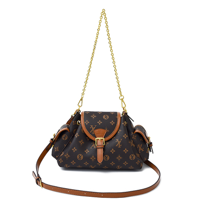 高级感老花抽绳托特包女