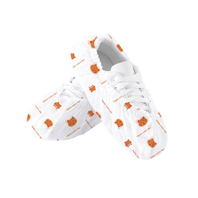 一次性鞋套无纺布加厚印花可洗耐磨成人脚套鞋罩室内家用待客防滑