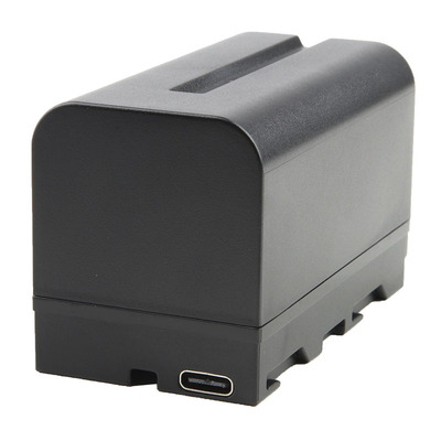 锂电池NP-F970补光灯LED摄影灯监视器电池USB充电6600mah带指示灯