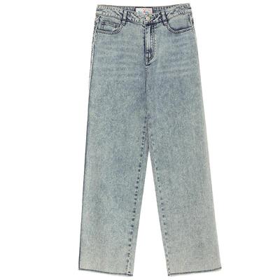 谜底直筒裤长裤牛仔裤