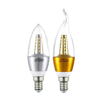 LED蜡烛灯泡 e14小螺口尖泡5W7W9W12w拉尾水晶吊灯光源节能灯