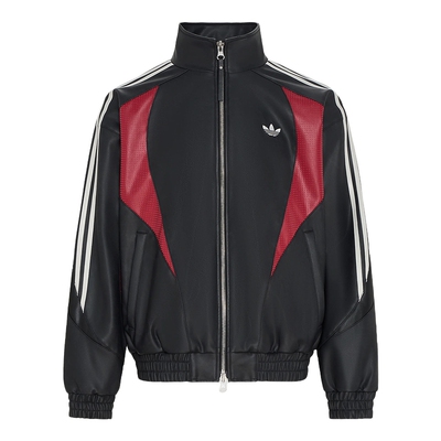 adidas阿迪达斯三叶草2026秋男街头风休闲运动外套PU夹克 KX0813